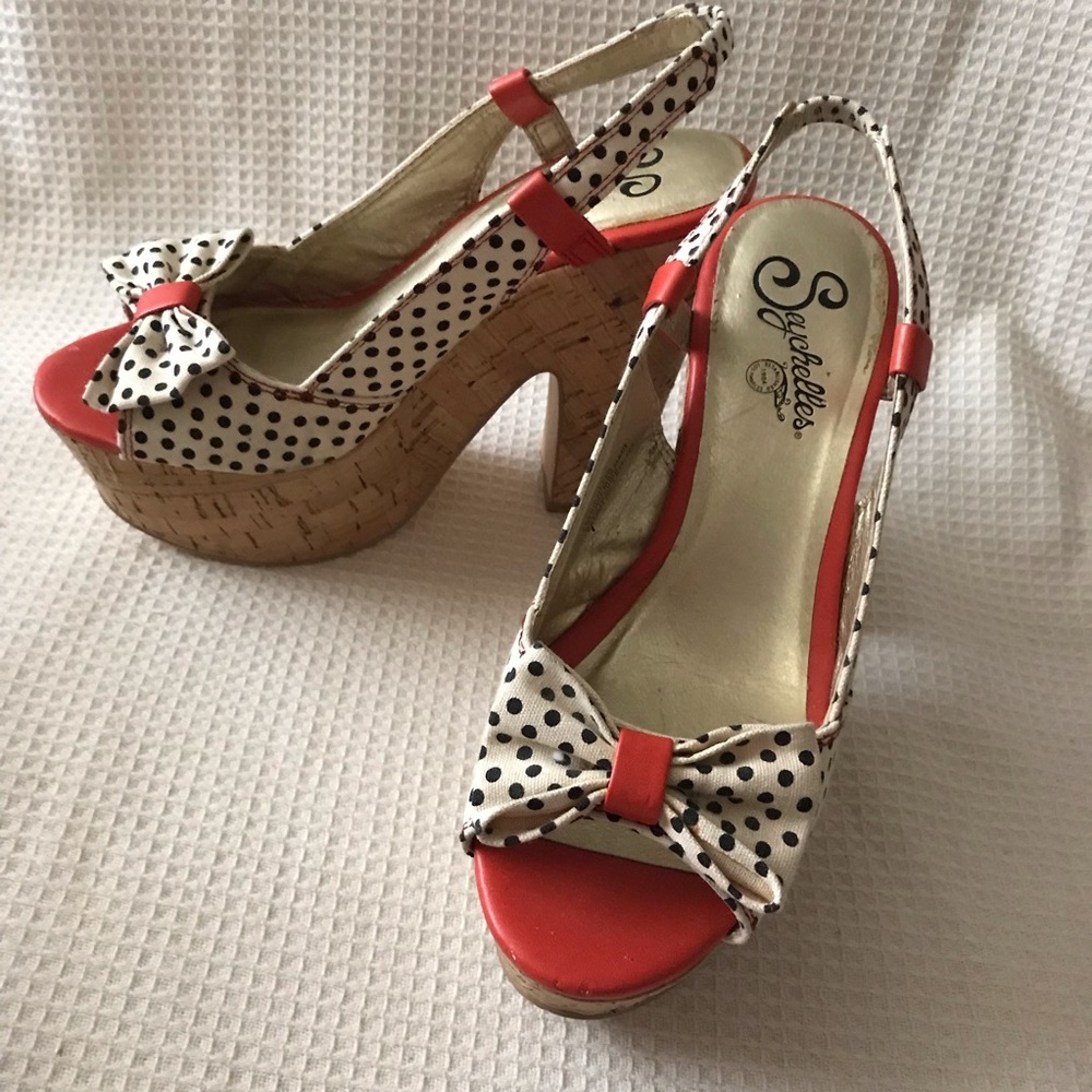 Seychelles Retro Platform Slingback Shoes - Gem